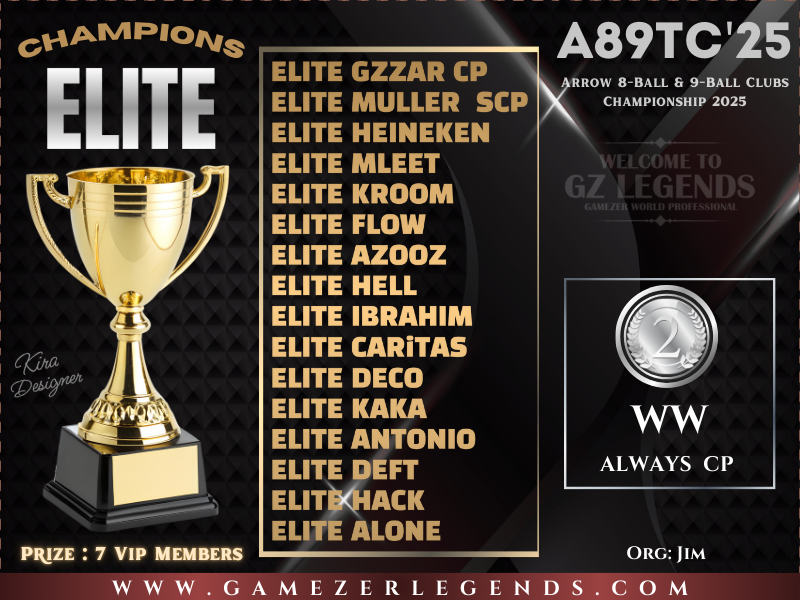 A89TC'25 | CONGRATULATIONS TO THE WINNERS - A89TC'25 - Gamezer Legends
